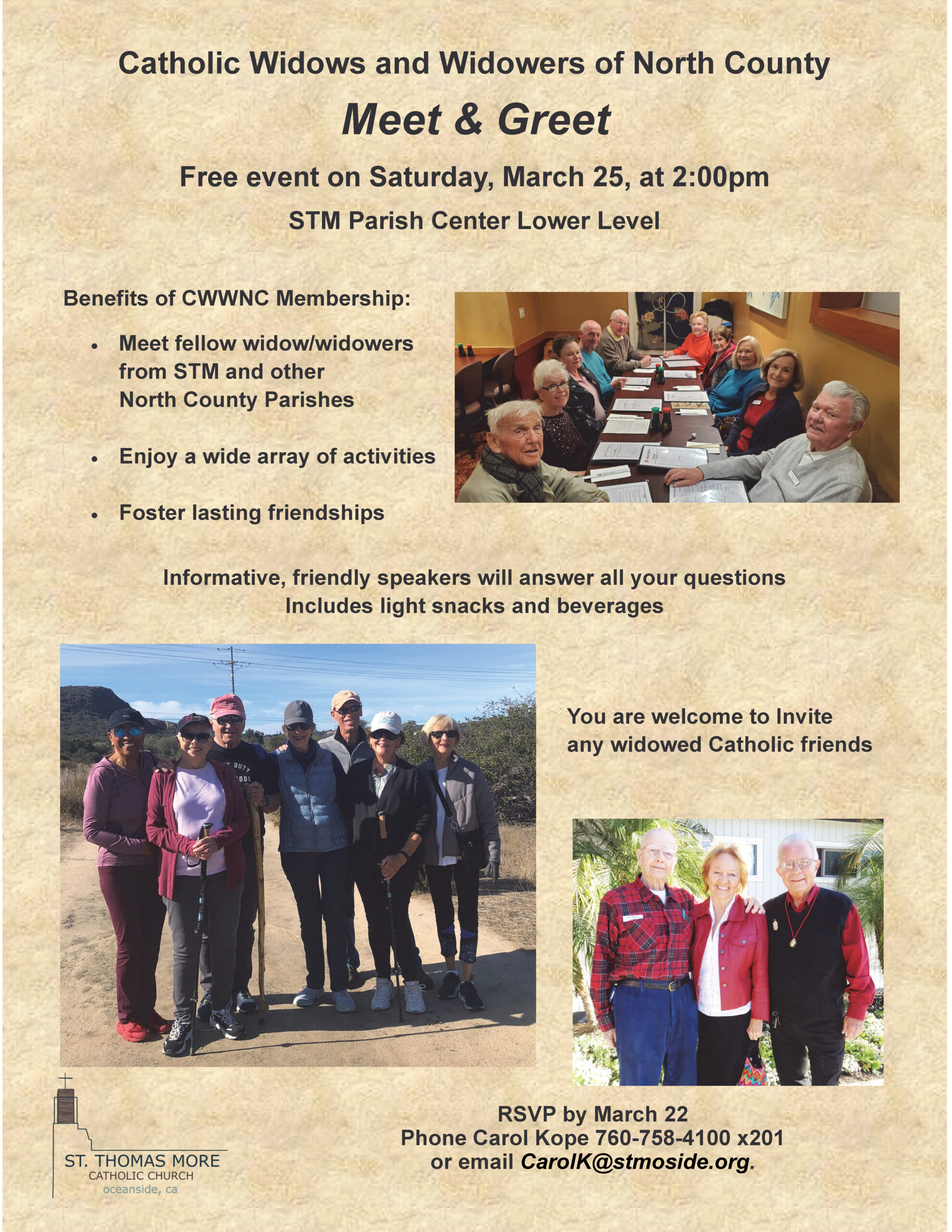 Catholic Widows and Widowers of North County – St. Thomas More Catholic ...